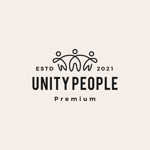 People star family team work together logo icon Vector Image