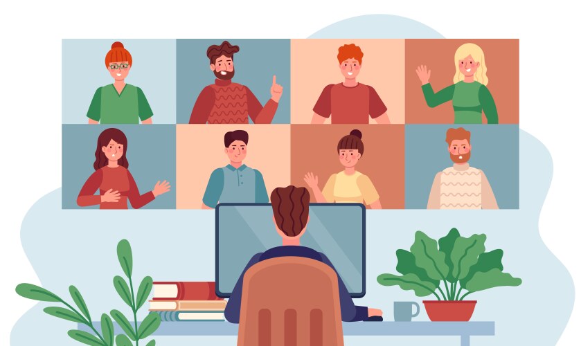 Virtual Meeting Vector Images (over 12,000)