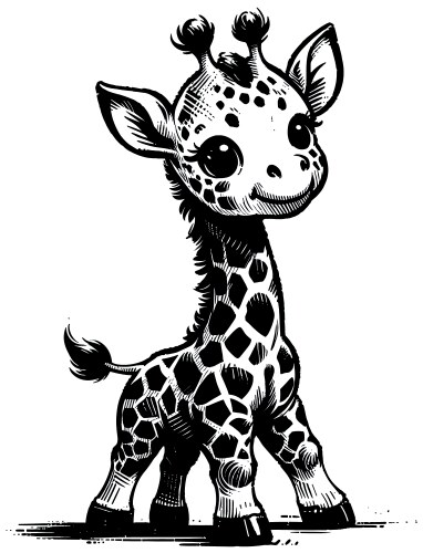 Giraffe Clip Art Black and White Vector Images (over 1,000)