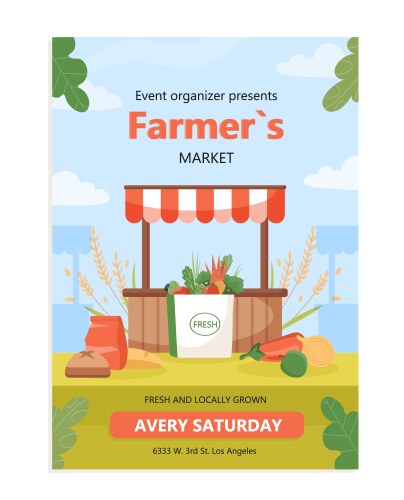 Agriculture farm infographic poster Royalty Free Vector
