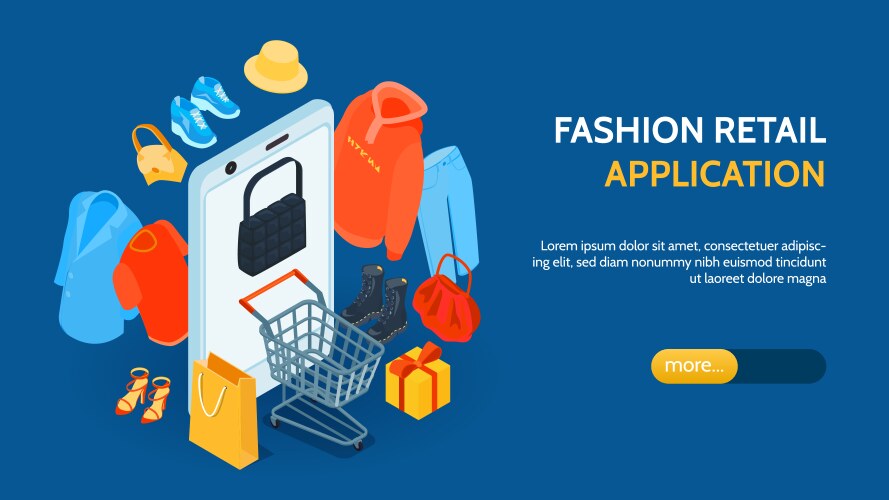 Shopping boutique banner fashion store concept Vector Image