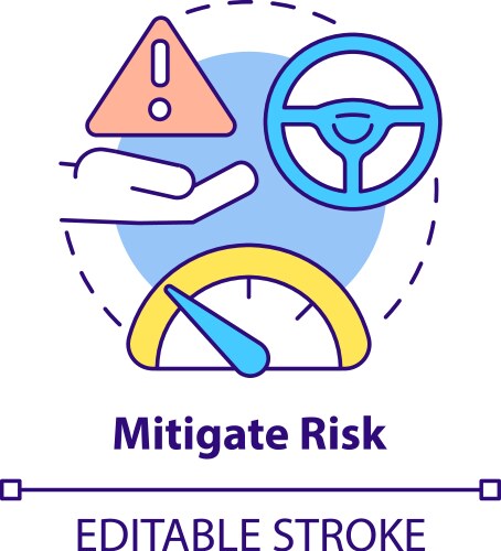 Risk assessment concept icon with bar gauge Vector Image