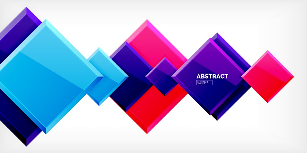 Shiny glossy metallic or plastic square design Vector Image