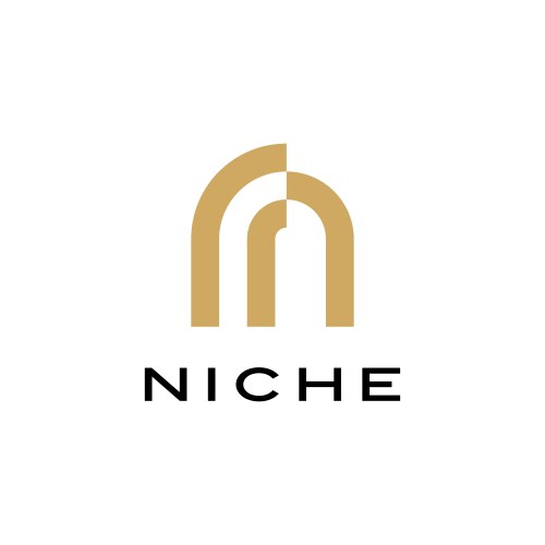 Niche door window shape logo icon Royalty Free Vector Image