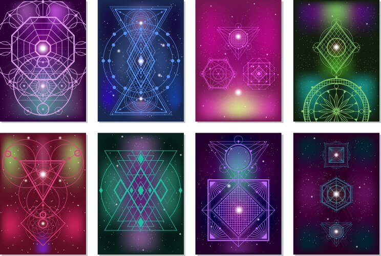 Sacred geometry set Royalty Free Vector Image - VectorStock