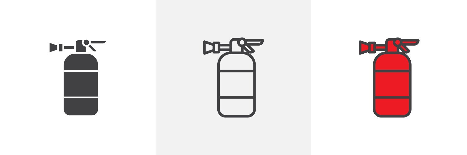 Assembly point icon set emergency fire meeting Vector Image