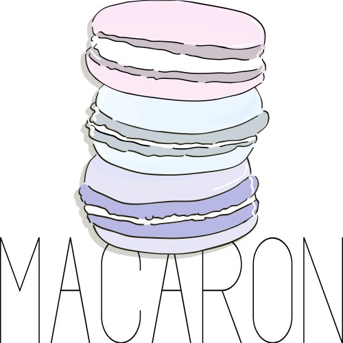 Logo for macaron Royalty Free Vector Image - VectorStock