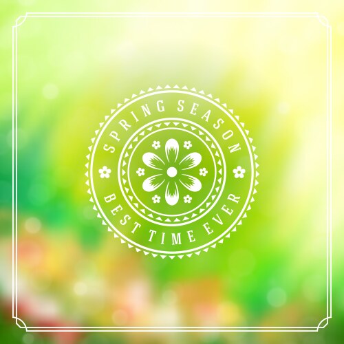 Spring badge typographic design greeting Vector Image