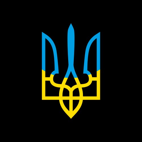 Trident - a symbol of ukraine Royalty Free Vector Image
