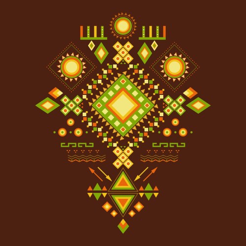 Aztec style border background Royalty Free Vector Image