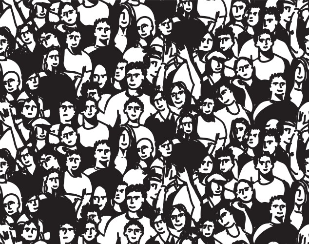 Crowd Drawing Vector Images (over 5,200)