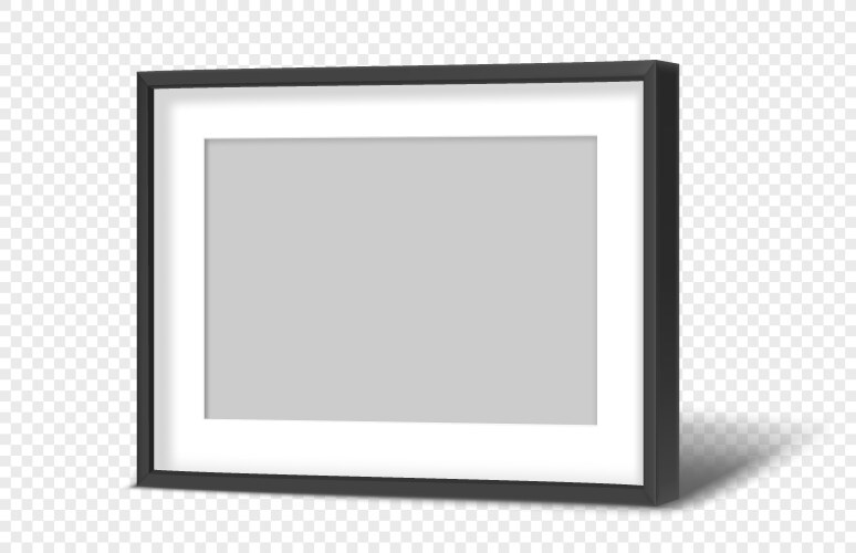 Black vintage photo frame Royalty Free Vector Image