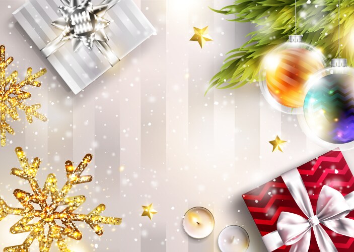 Blue rustic christmas template Royalty Free Vector Image