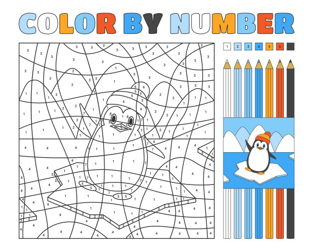 Color by Number Coloring Page Vector Images (over 24,000)