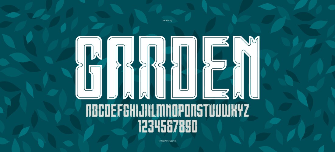 Floral display font for logos and headlines Vector Image
