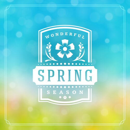 Spring badge typographic design greeting Vector Image