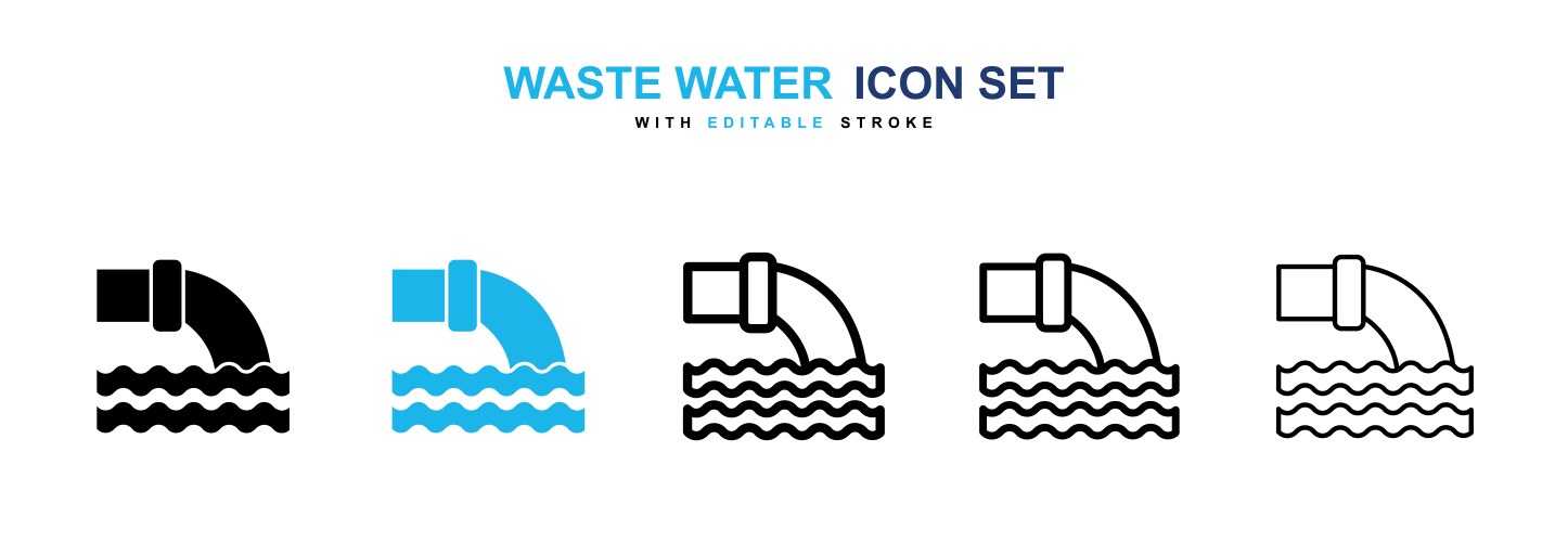 Waste water icon Royalty Free Vector Image - VectorStock