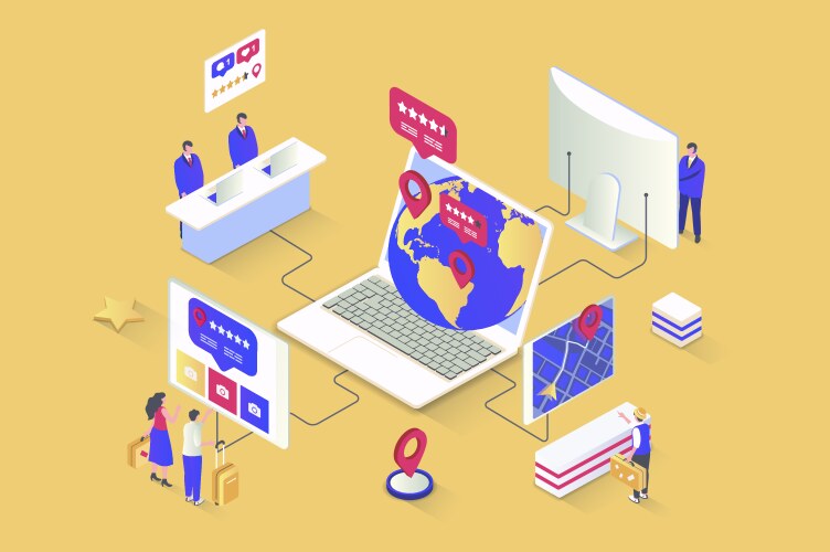 Self service diagram composition Royalty Free Vector Image