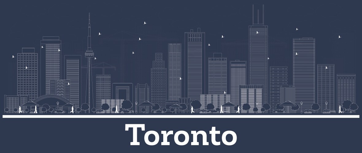 Outline Toronto Skyline Vector Images (over 200)