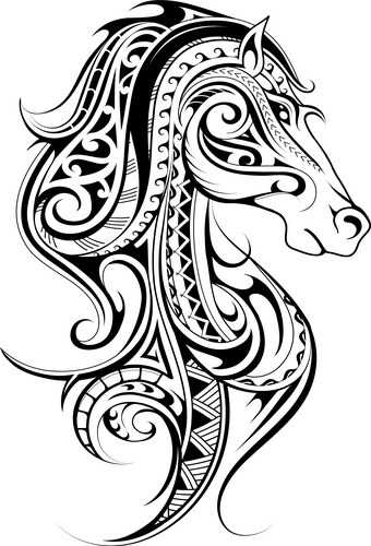 Intricate Polynesian Tribal Tattoo Royalty Free Vector Image