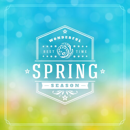 Spring badge typographic design greeting Vector Image