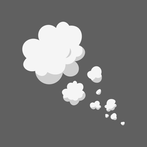 Cartoon smoke cloud comic stem effect fog Vector Image