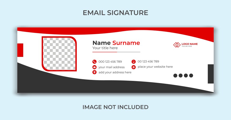 Email signature template or cover banner design Vector Image
