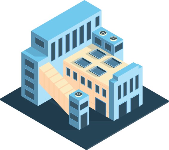 Factory building icon Royalty Free Vector Image