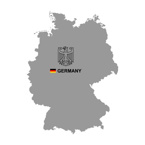Amberg grey county map bavaria germany Royalty Free Vector