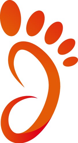 Foot podiatry logo template Royalty Free Vector Image