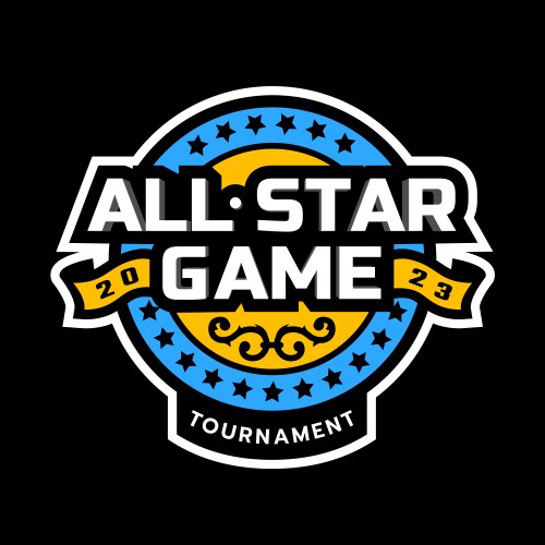 All star basketball sports logo emblem Royalty Free Vector