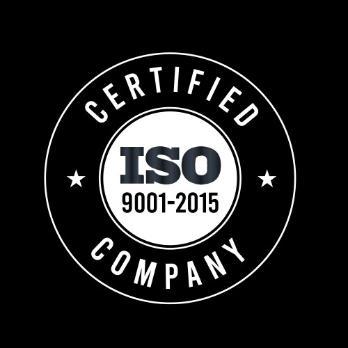 Iso certification logo Royalty Free Vector Image