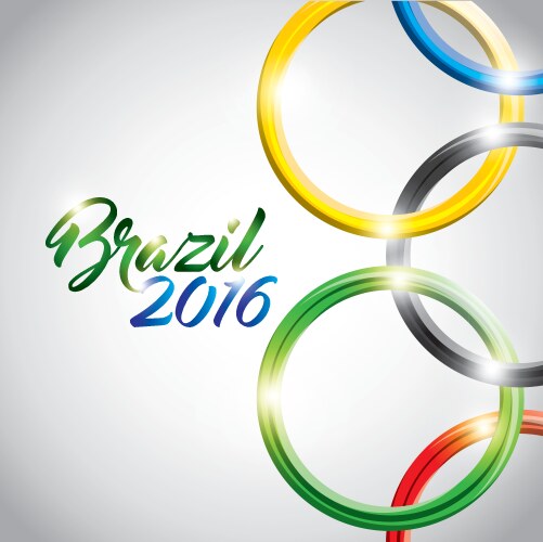 Olympic rings games logo editorial Royalty Free Vector Image