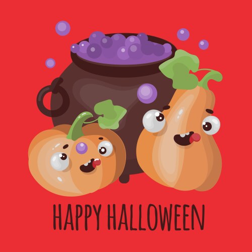 Robber pumpkin halloween funny cartoon Royalty Free Vector
