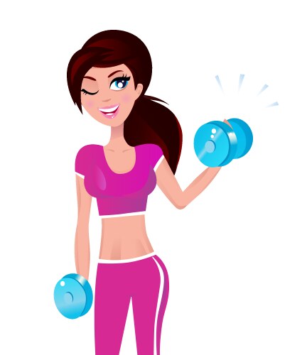Woman on scale Royalty Free Vector Image - VectorStock