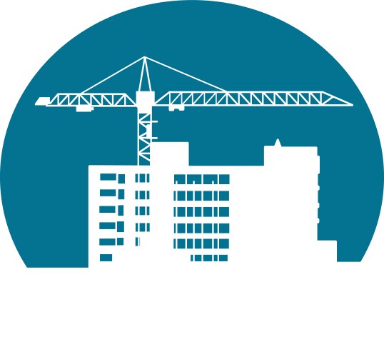 Construction company sign Royalty Free Vector Image