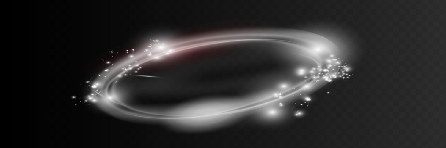 Circular lens flare transparent light effect Vector Image