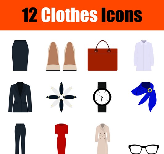 Clothes icon set Royalty Free Vector Image - VectorStock