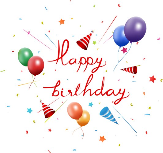 Happy birthday design with balloon Royalty Free Vector Image