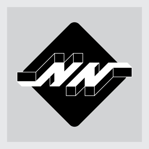 Ns - logo or 2-letter code isometric 3d font Vector Image