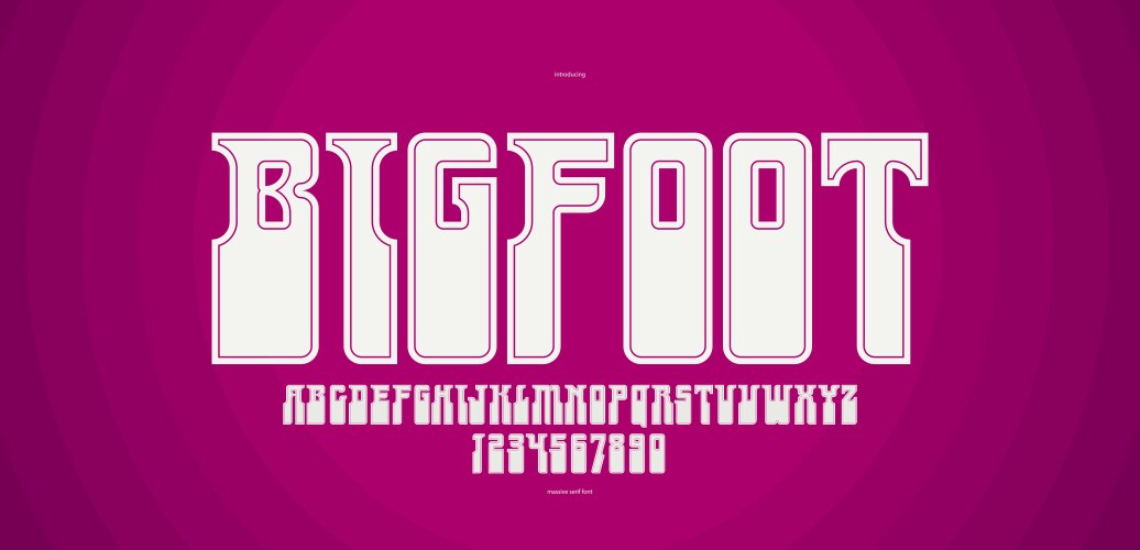 Bold and strong geometric font for logos Vector Image