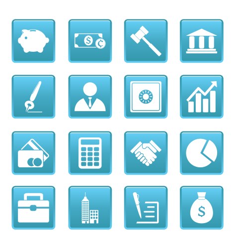 Business Icons Blue Vector Images (over 930,000)