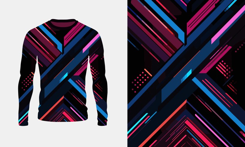 Long sleeve jersey grunge texture for extreme Vector Image