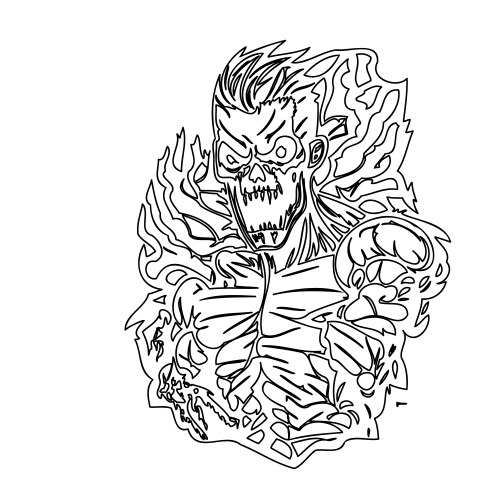 Zombie Outline Vector Images (over 4,400)