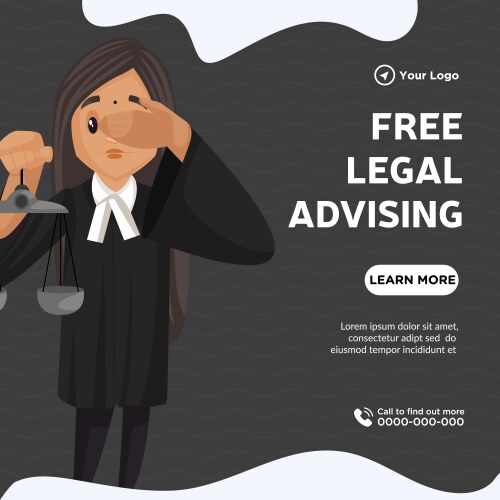 Banner design of judge Royalty Free Vector Image