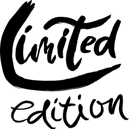 Limited edition ink handwritten lettering modern Vector Image