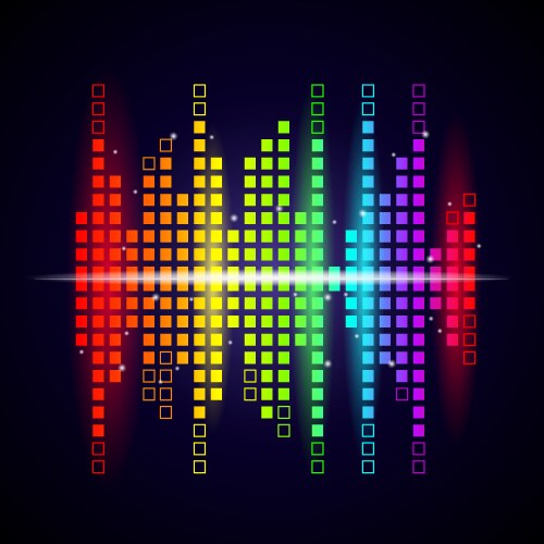 Music equalizer dynamic volume Royalty Free Vector Image