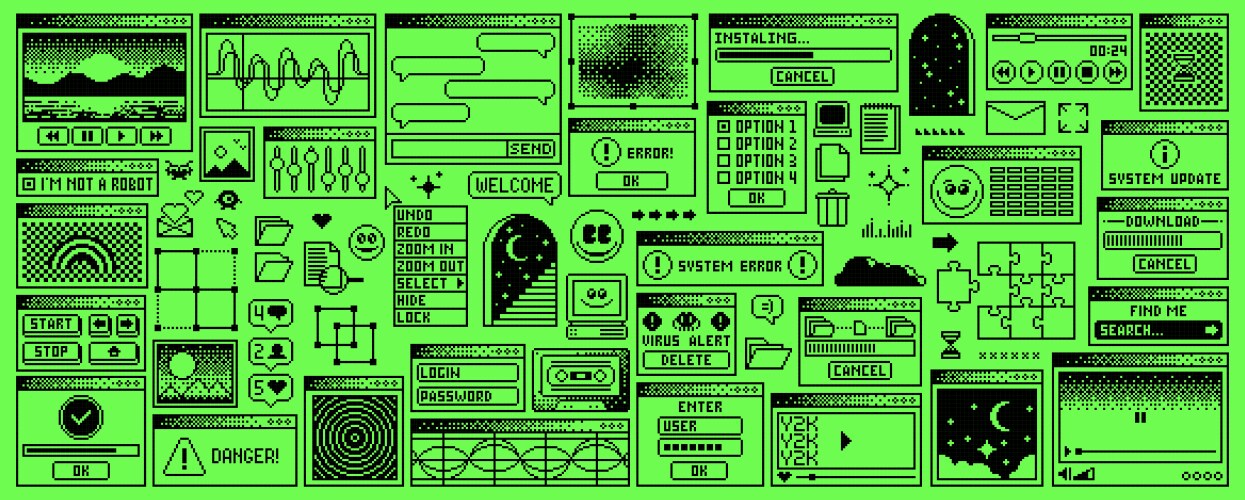 Pixel Game Menu Vector Images (over 730)