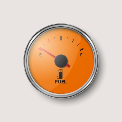 3d realistic silver metallic gas fuel tank Vector Image