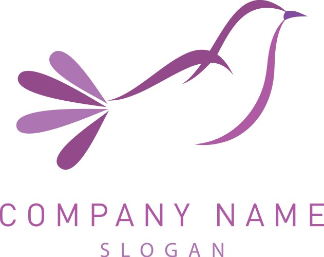 Simple modern flying bird logo fly birds graphic Vector Image